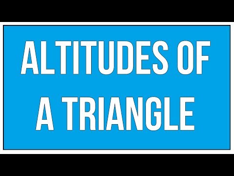 Altitudes Of A Triangle - An Introduction / Maths Geometry