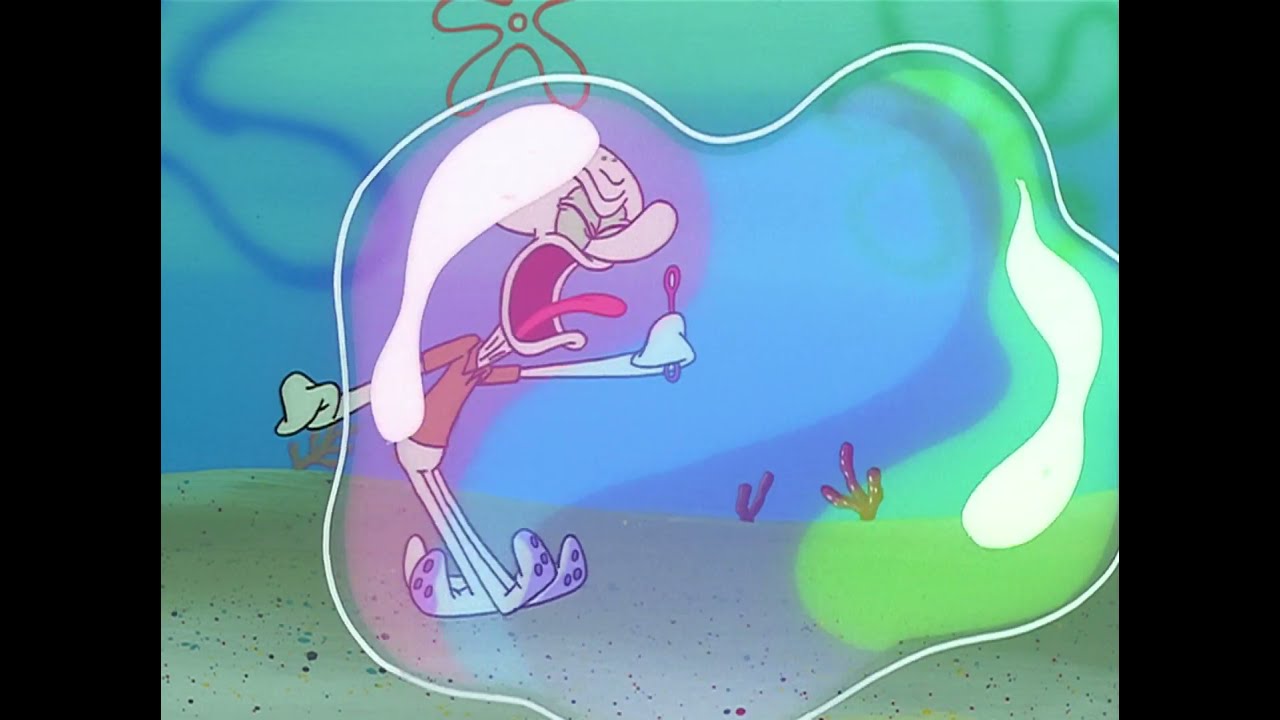 Squidward screaming bubbles - Spongebob Squarepants