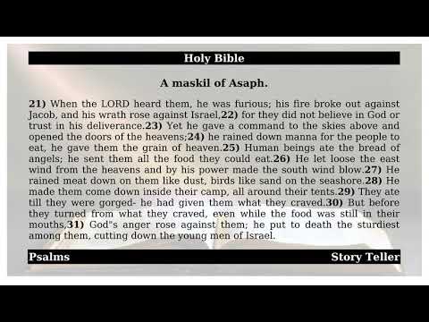Psalms - Chapter 78 - A maskil of Asaph. | The Holy Bible