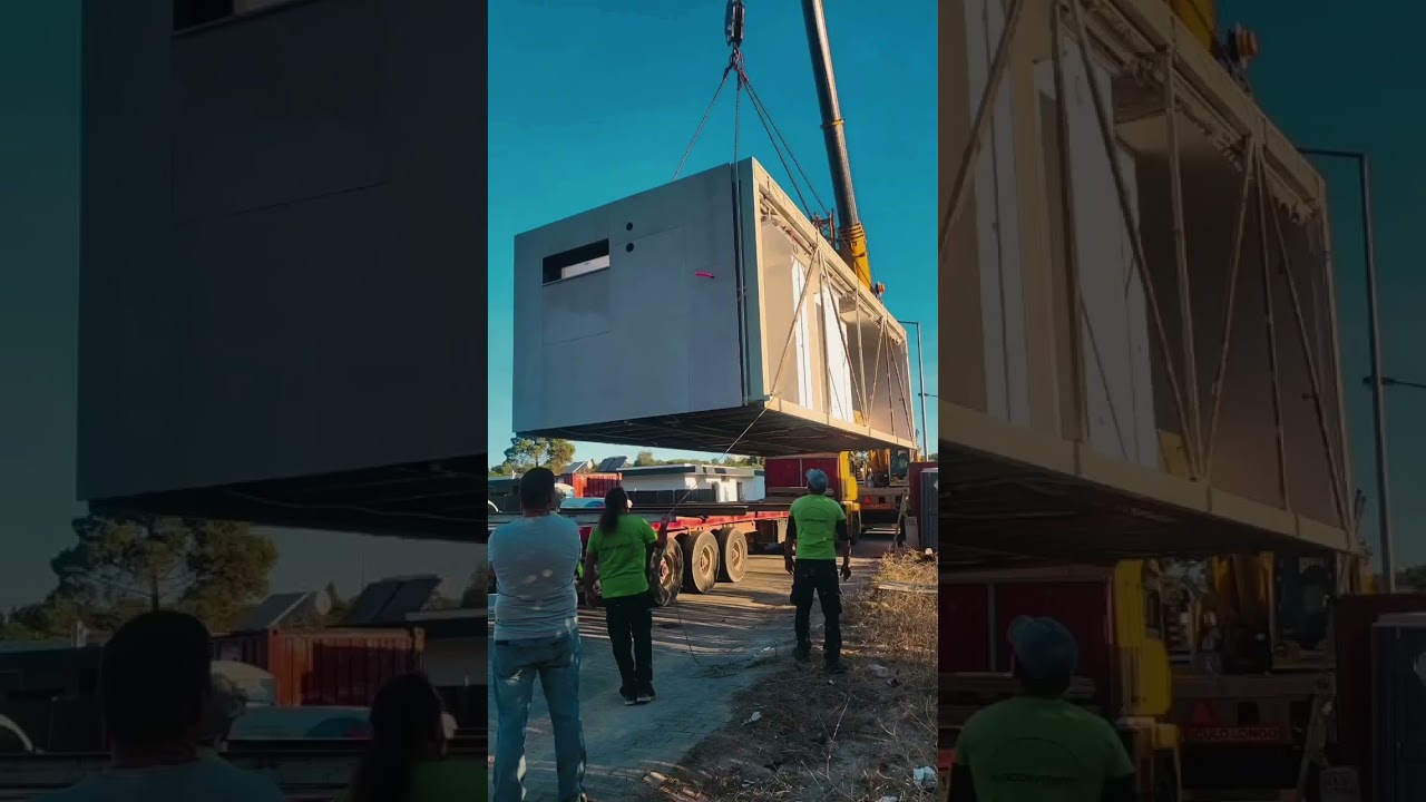 Implantação de casa modular | vídeo completo em breve ! #portugal