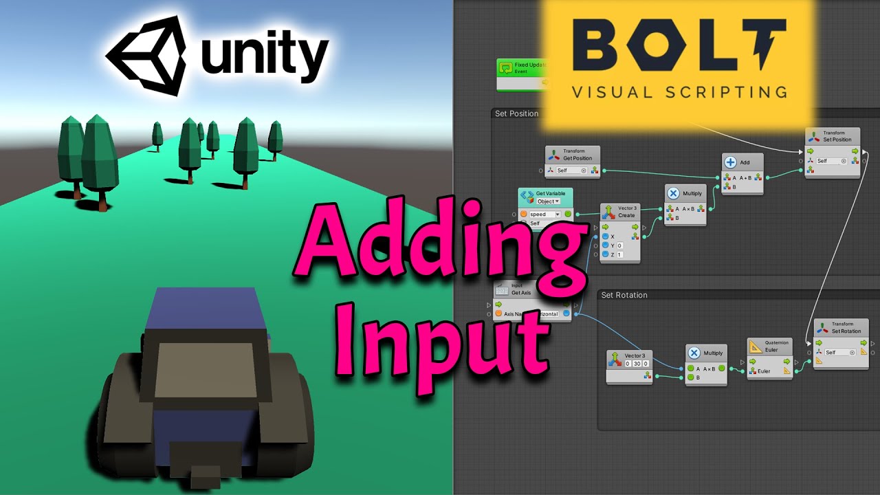 Unity-Bolt Part 2: Adding Input to your Game - Getting Started with Bolt (Visual Scripting) Tutorial