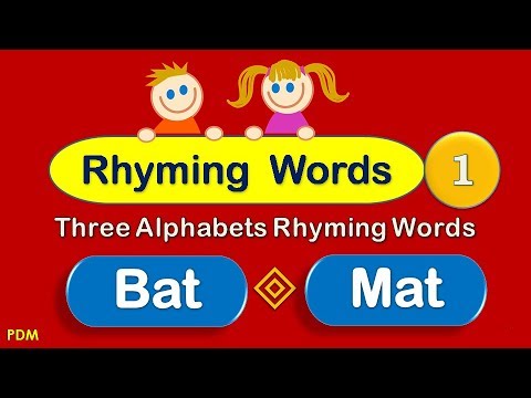 Rhyming Words | phonics Rhyming | Three Alphabets Words | ( Rhymes ) Part -1 | Rhymes for Children