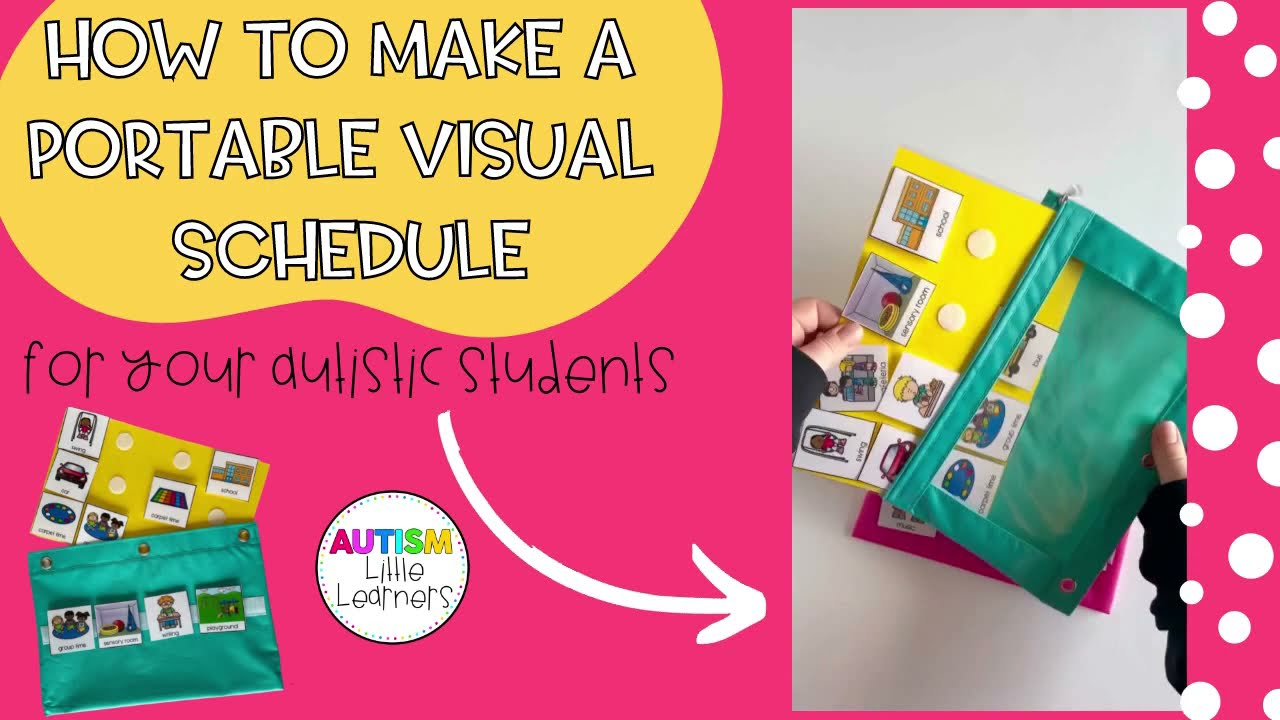 Making A Portable Visual Schedule For Preschool (for autistic children)