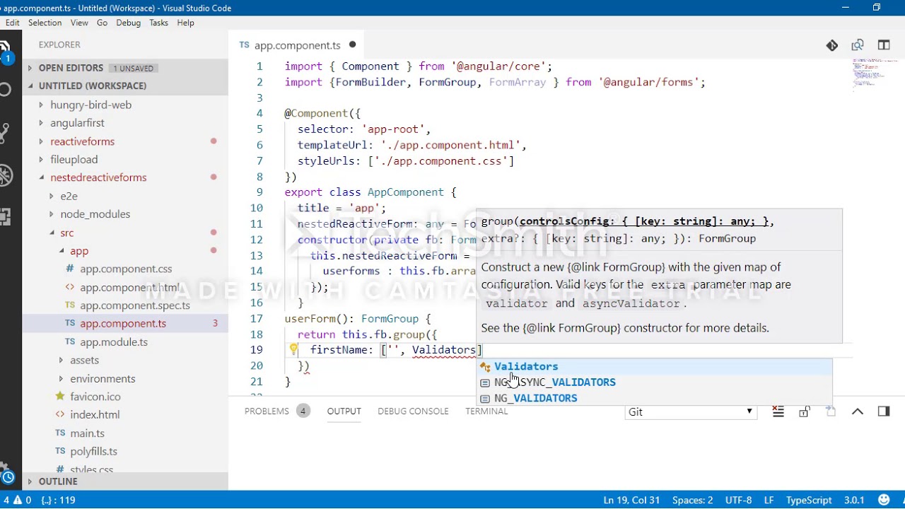 Nested Reactive Forms with Upload Multiple Images using Angular 5