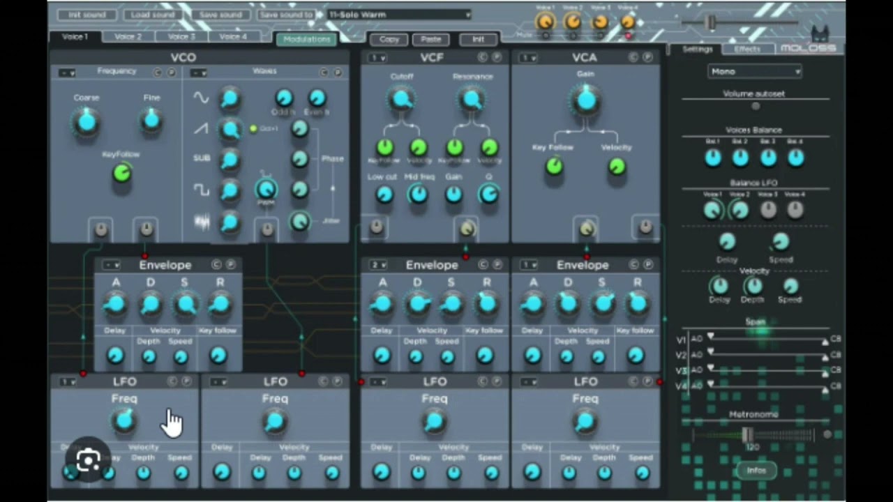 Free Synthesiser  Moloss Sound Demo
