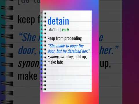 DETAIN (C1 Advanced) Learn English Vocabulary
