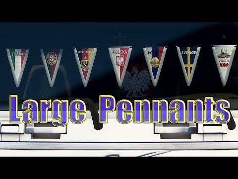 Large Pennants for Euro Truck Simulator 2 - TruckyMods