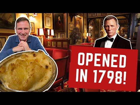 Reviewing LONDON'S OLDEST RESTAURANT! (Filmed in JAMES BOND!)