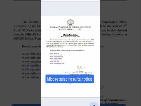 MBOSE SSLC RESULT 2025#result #result2025 #mbose #sslc