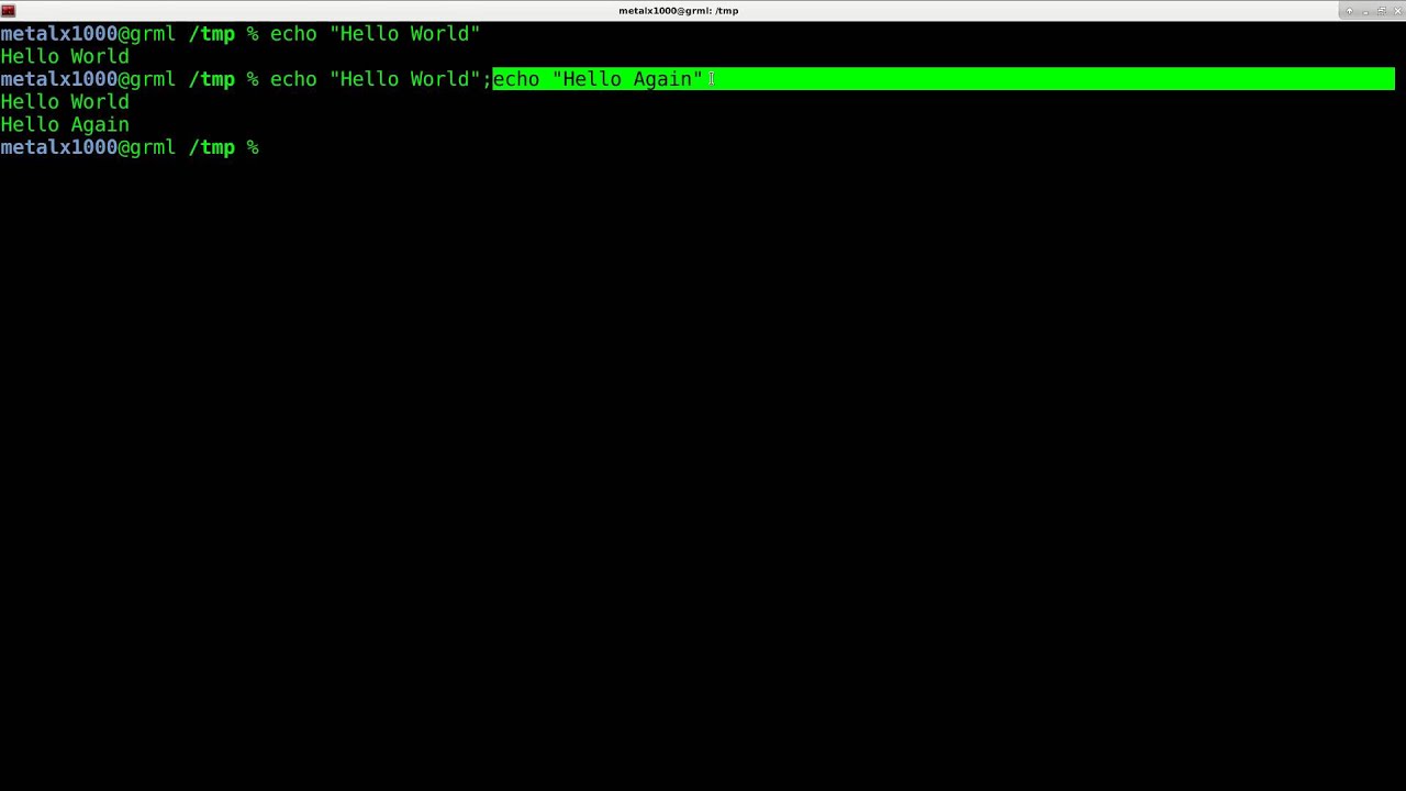 Multiple Commands on One Line Linux Shell Script Tutorial