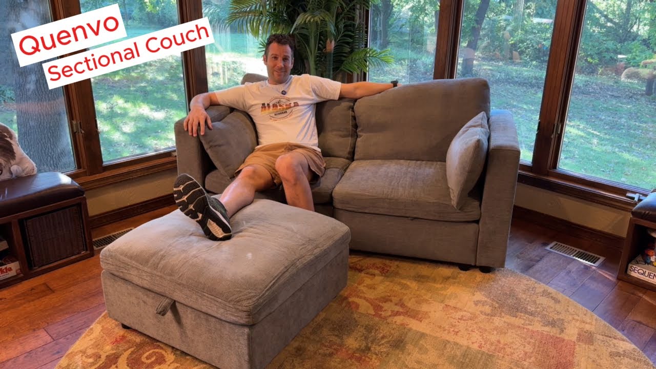 Quenvo Cloud Sofa Modular Sectional Couch Storage Ottoman