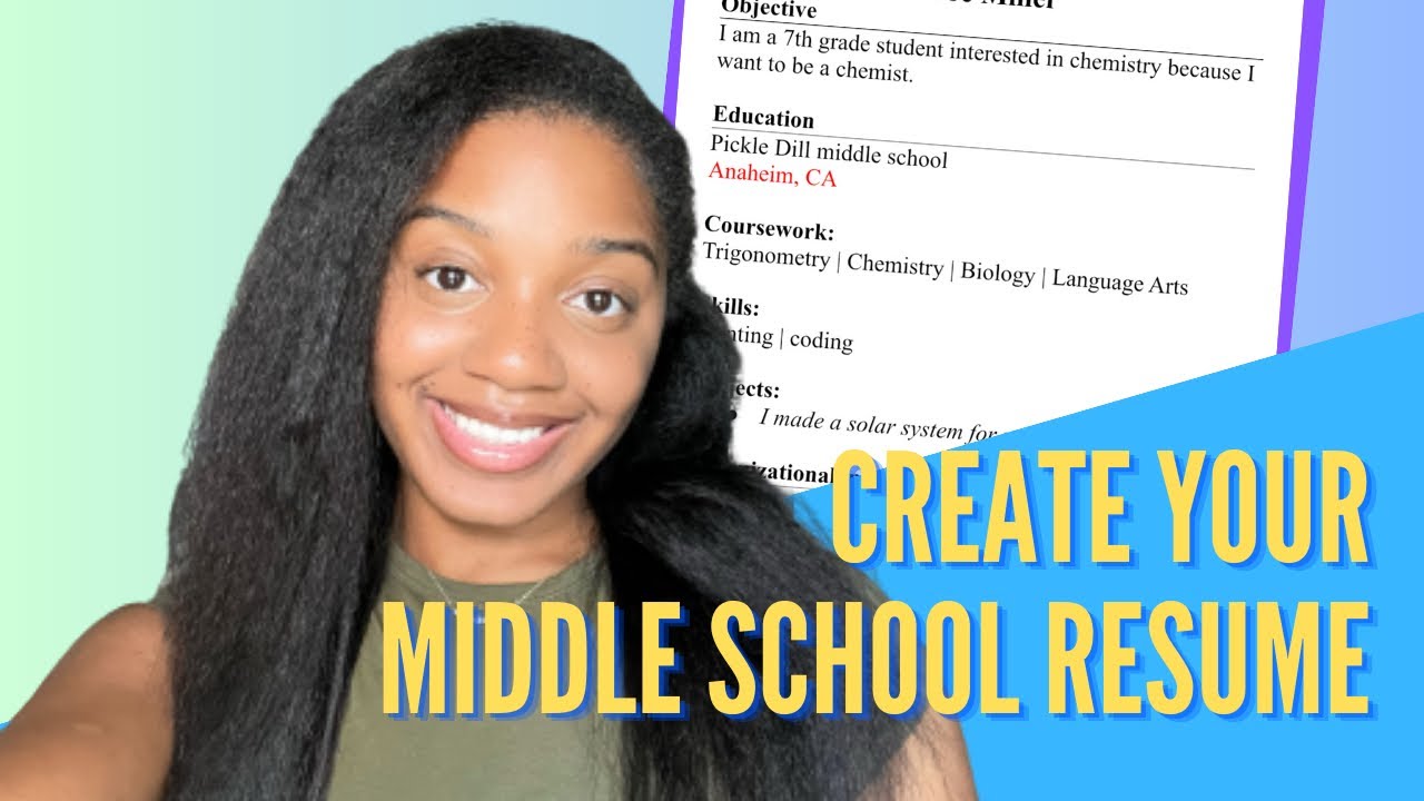 How to Create a Beginner Resume for Middle Schoolers