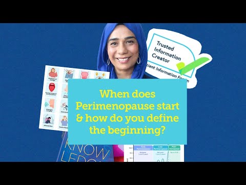 When does perimenopause start and how do you define the beginning