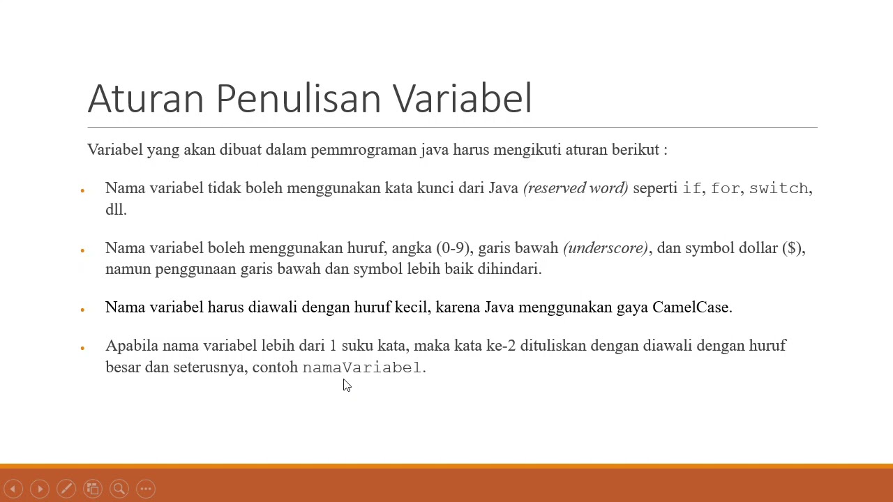 Tutorial JAVA - Variabel dan Tipe Data