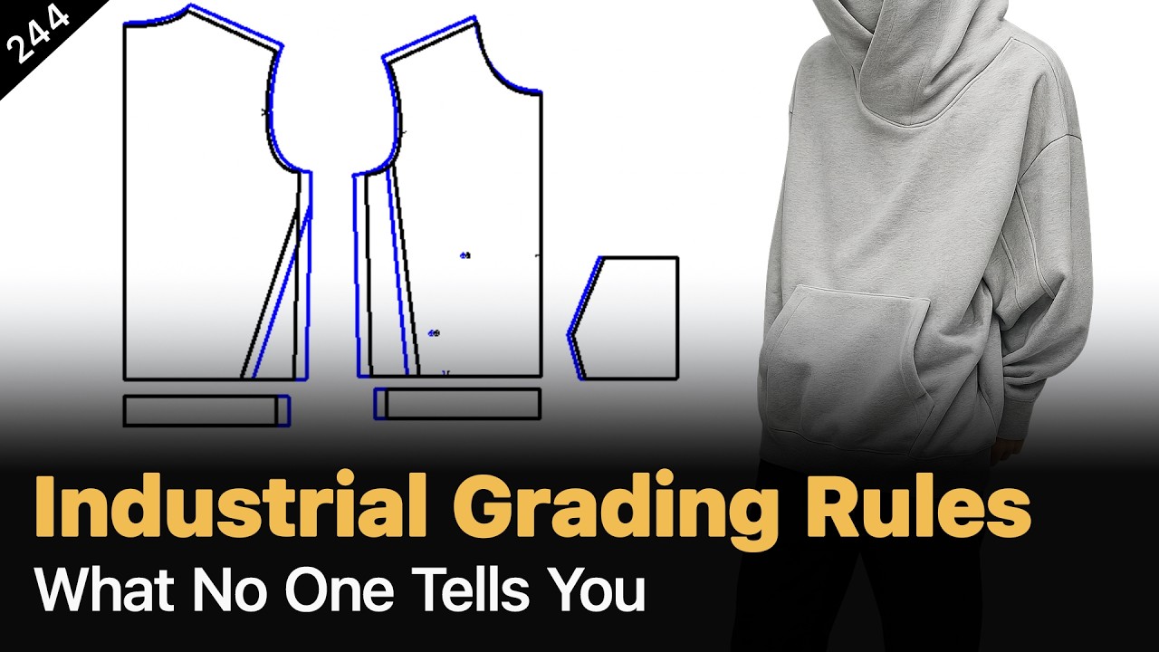 Pattern Grading Explained: Drop-Shoulder Hoodie | The Myth of Industrial Grading Rules