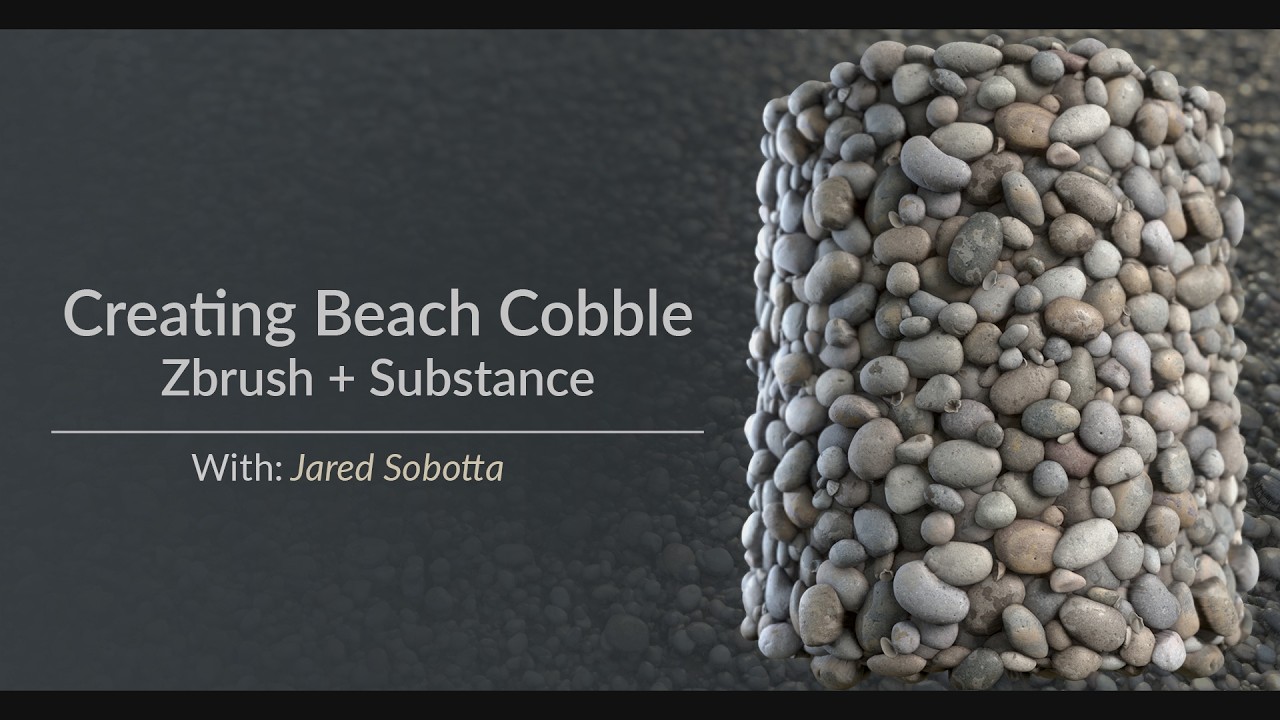 Beach Cobbles Creation in Zbrush + Substance Designer