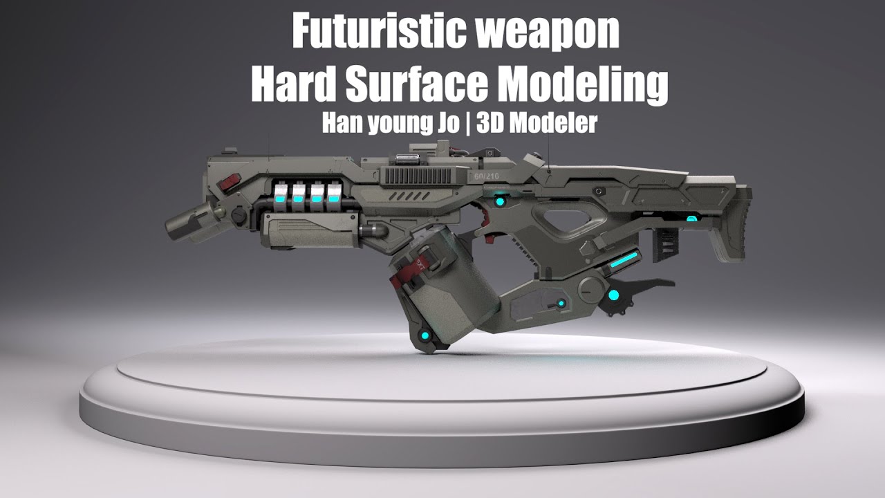 Futuristic weapon - Hard Surface Modeling