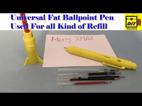 Free STL file Universal fat ballpoint pen can use all kinds of refill 🖊 ...