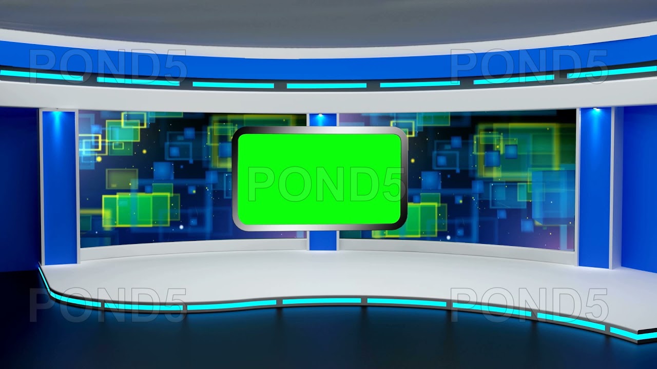 Education TV Studio Set 01 - Virtual Green Screen Background Loop