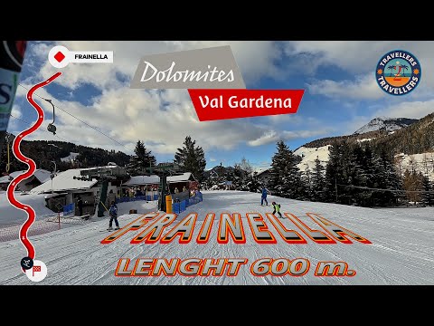 Val Gardena - Seiser Alm. Slope "Frainella" for intermediates.
