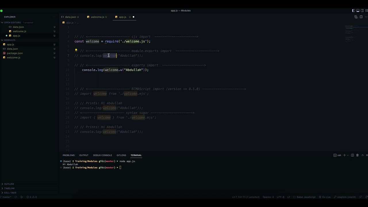 Importing and Exporting Modules in Node.js | CommonJS Module