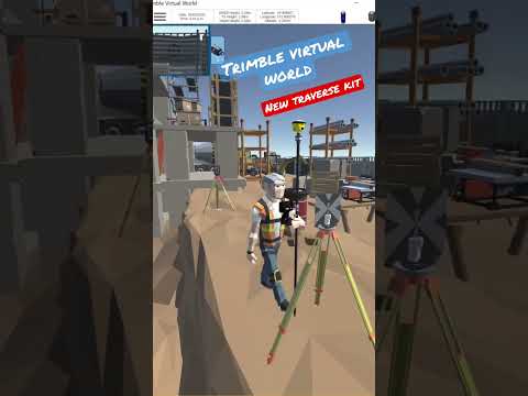 New traverse kit in #trimble Virtual World. Lock and place over survey mark #geospatial #elearning