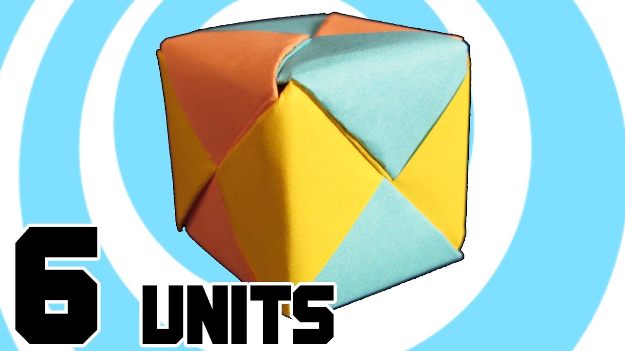 Modular Origami Cube 6 Sonobe Units - Instructions