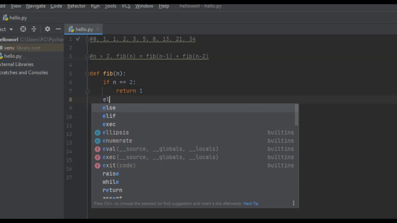 Python - Nth Fibonacci W/ Recursion