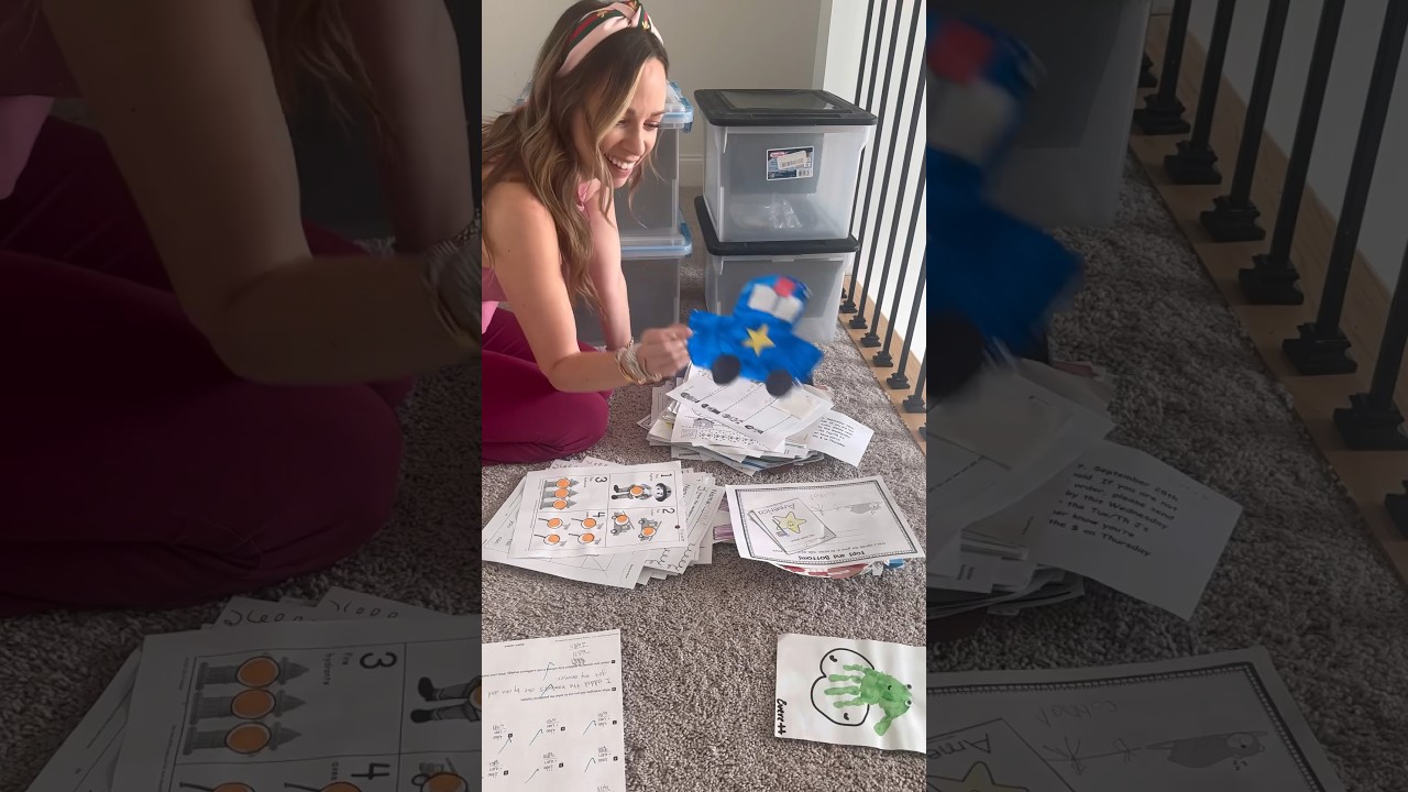 Organizing Kids’ School Papers! 🍎 📓✨