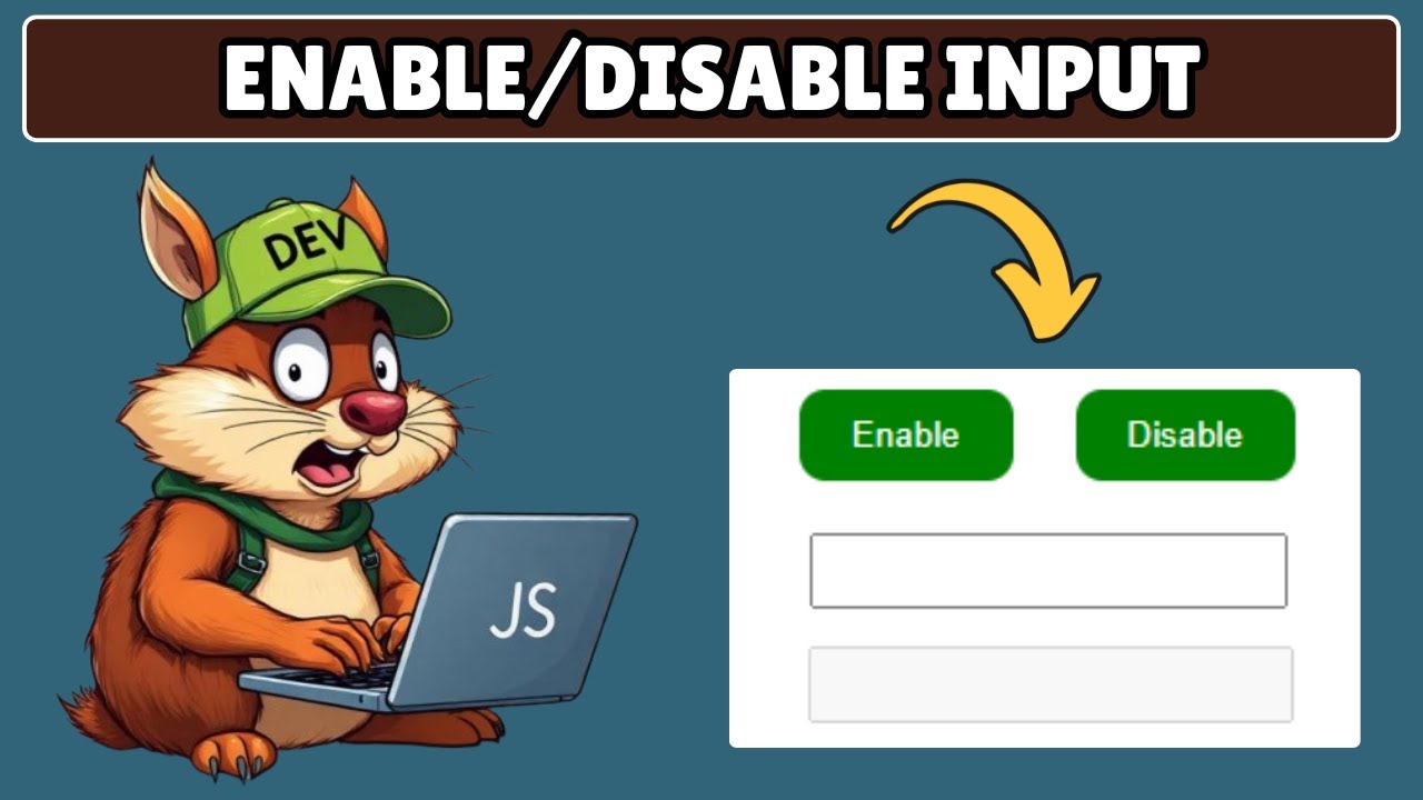 How to Enable and Disable Input in Javascript