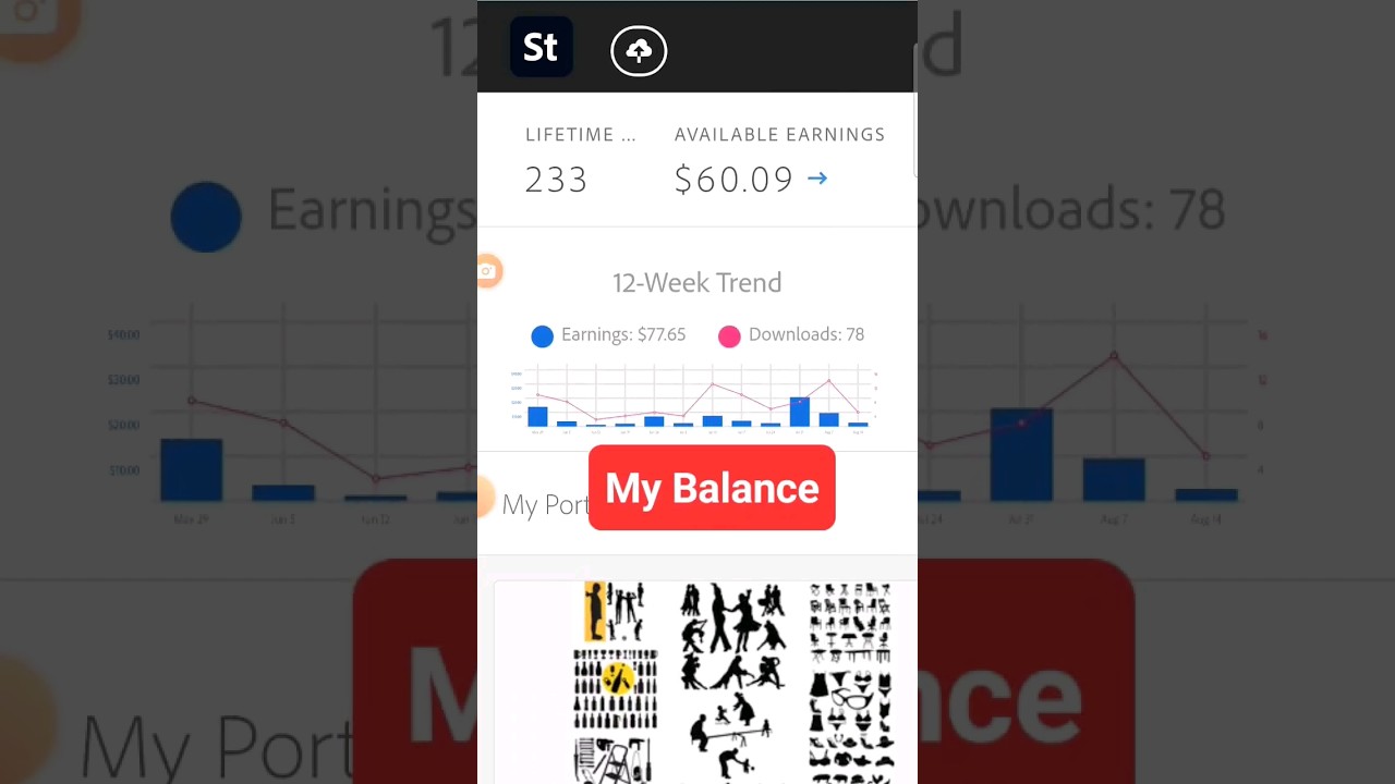 Adobe Stock My Balance $60 #shorts #adobestock #adobe #stockmarket