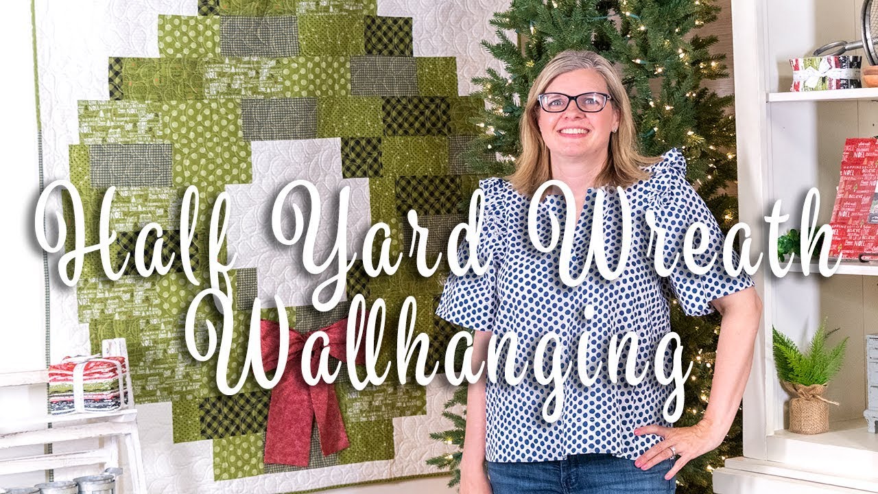 FREE Quilt Pattern: Half Yard Wreath Wall Hanging | Shortcut Quilt | Fat Quarter Shop