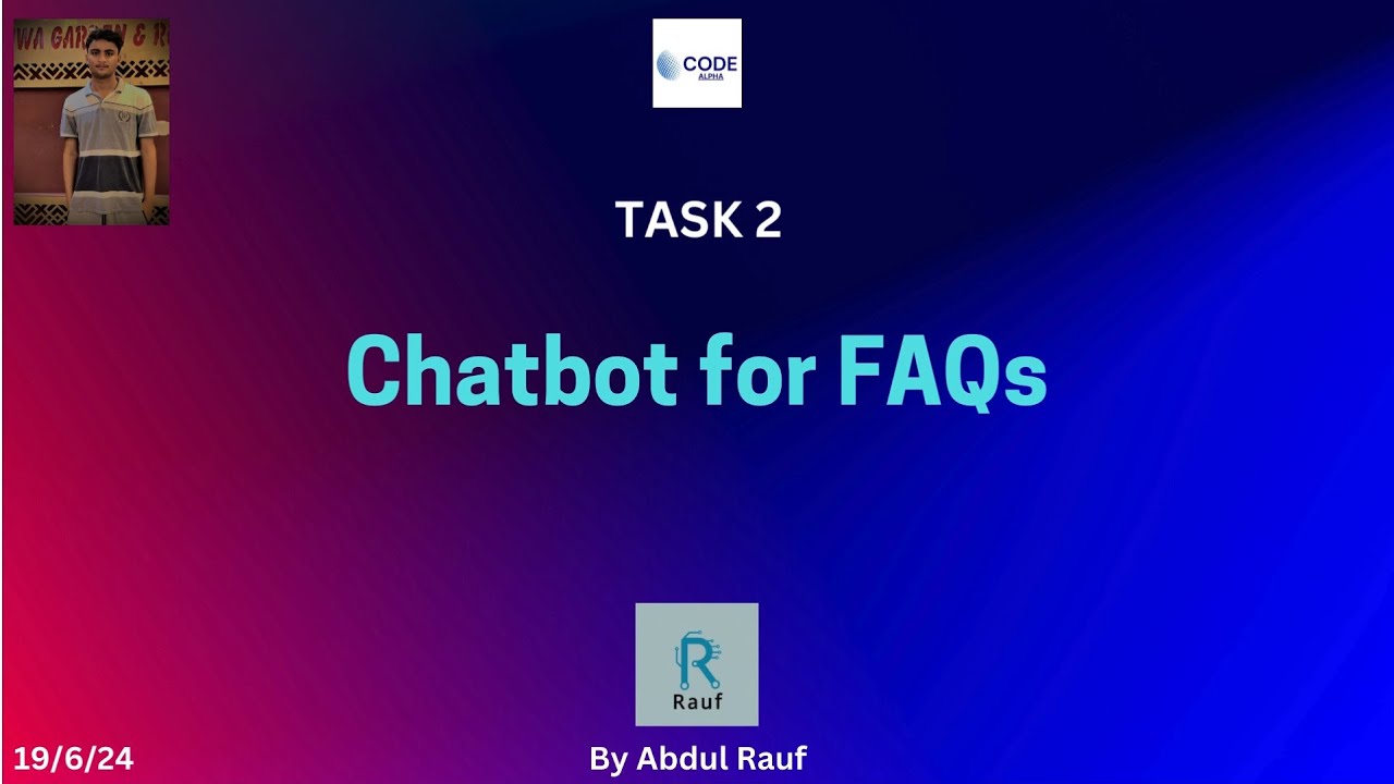 Building an AI Chatbot for FAQs ( CodeAlpha AI Intern Project )