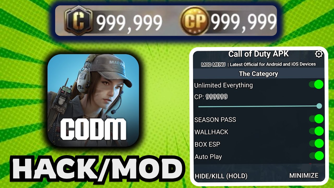 COD Mobile Hack & Mod MENU 2025 – Unlimited CP, Aimbot, WH (Android & iOS Guide)