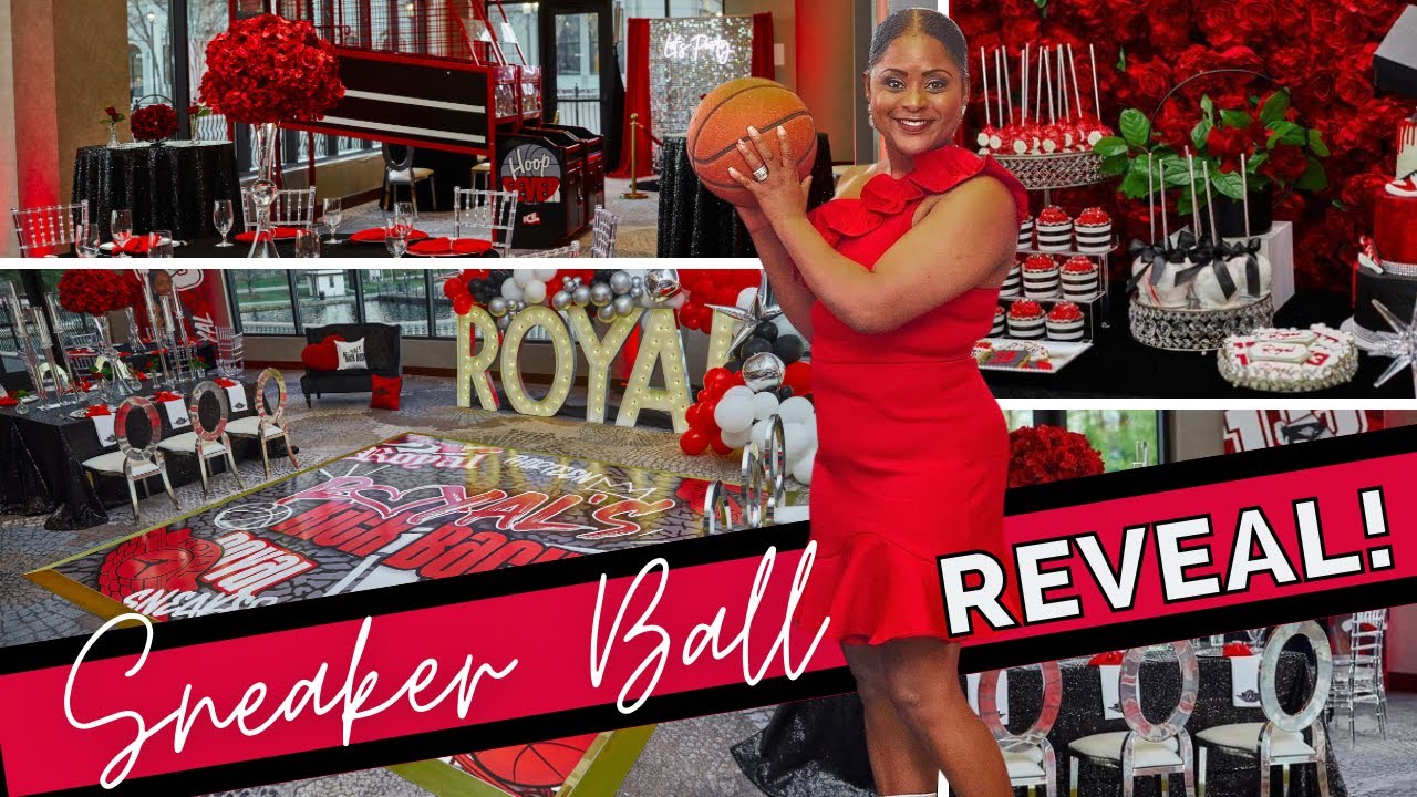 DIY PARTY DECORATIONS| SNEAKER BALL| GRADUATION DECOR| DIY BACKDROP| LIVING LUXURIOUSLY FOR LESS