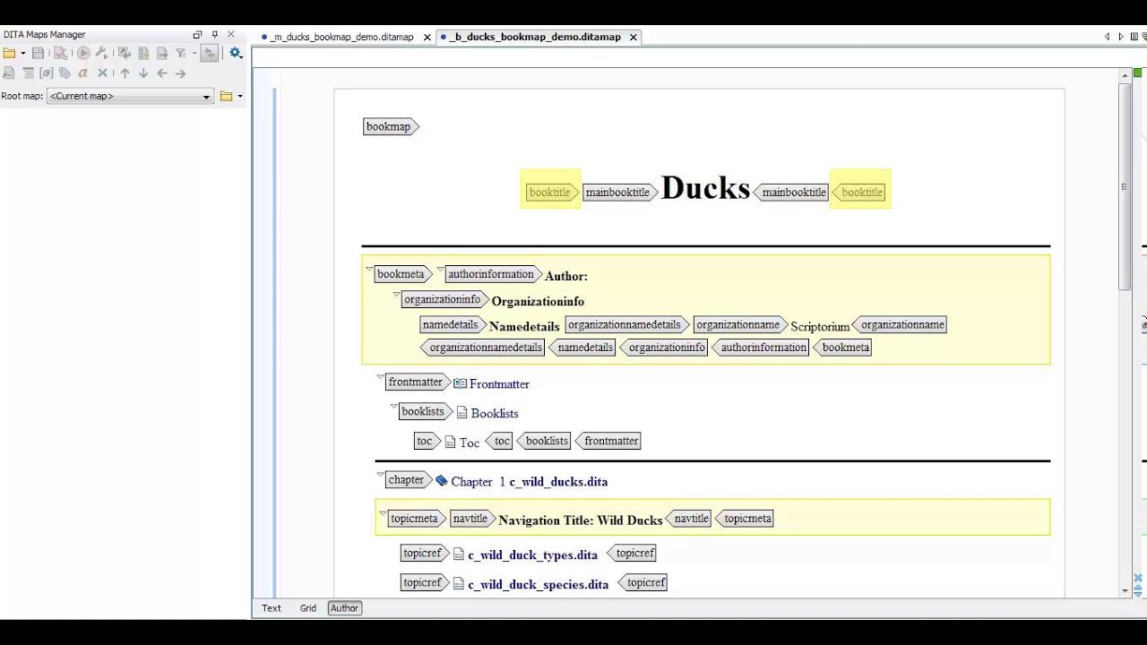 DITA maps and bookmaps