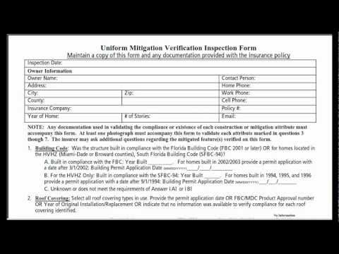 Uniform mitigation verification inspection form 2012-2019 - Fill Out ...