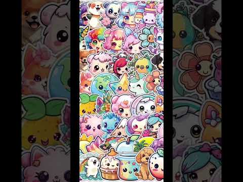 Kawaii Animals Cute Funny Doodle Art Decoration Stickers πβ¨#shorts