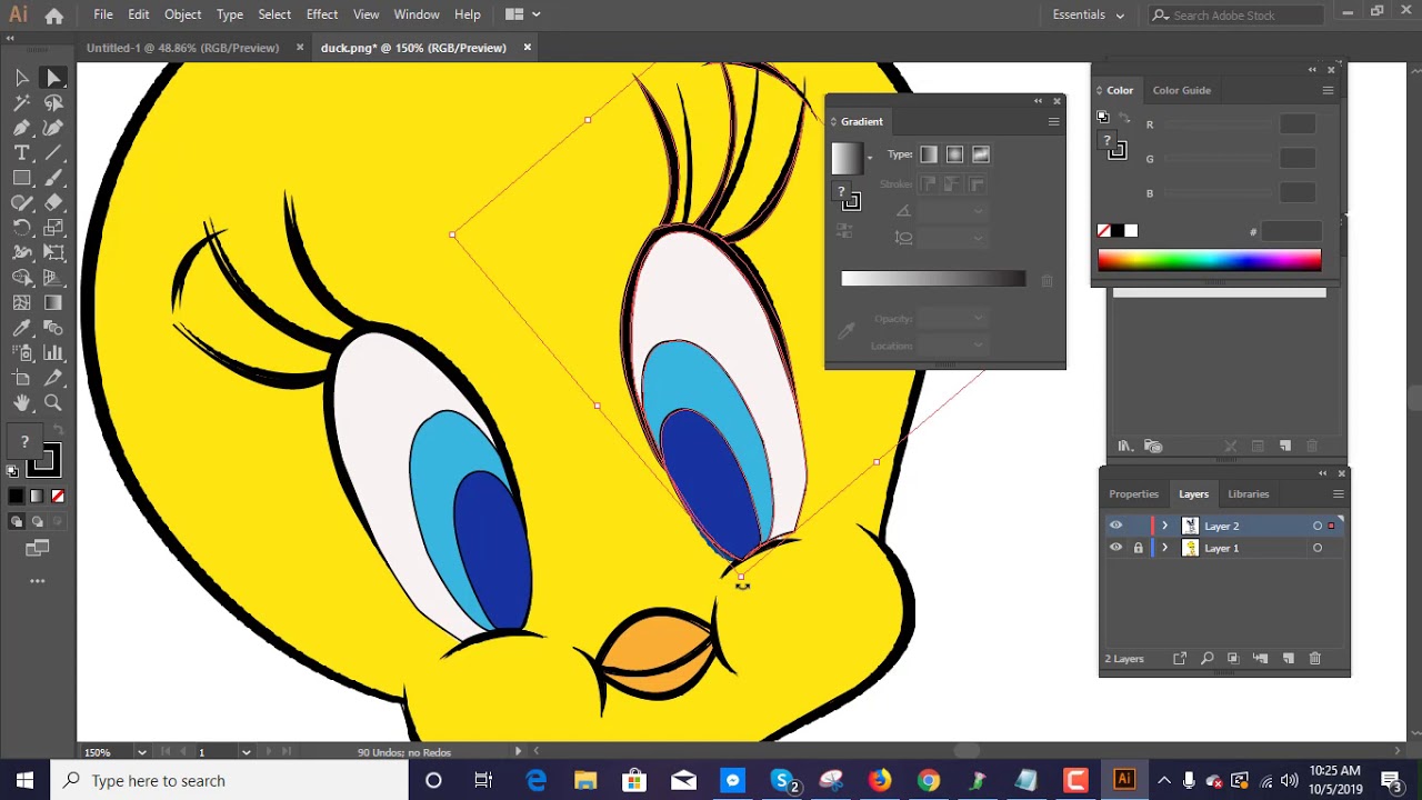 Complete Cartoon Illustration (AI cc2019) Full video