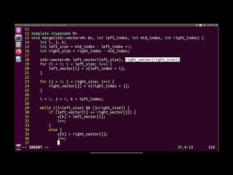 C++ Sorting: MergeSort