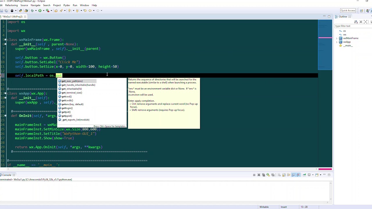 WxPython Tutorial 7 Button Instance Creation
