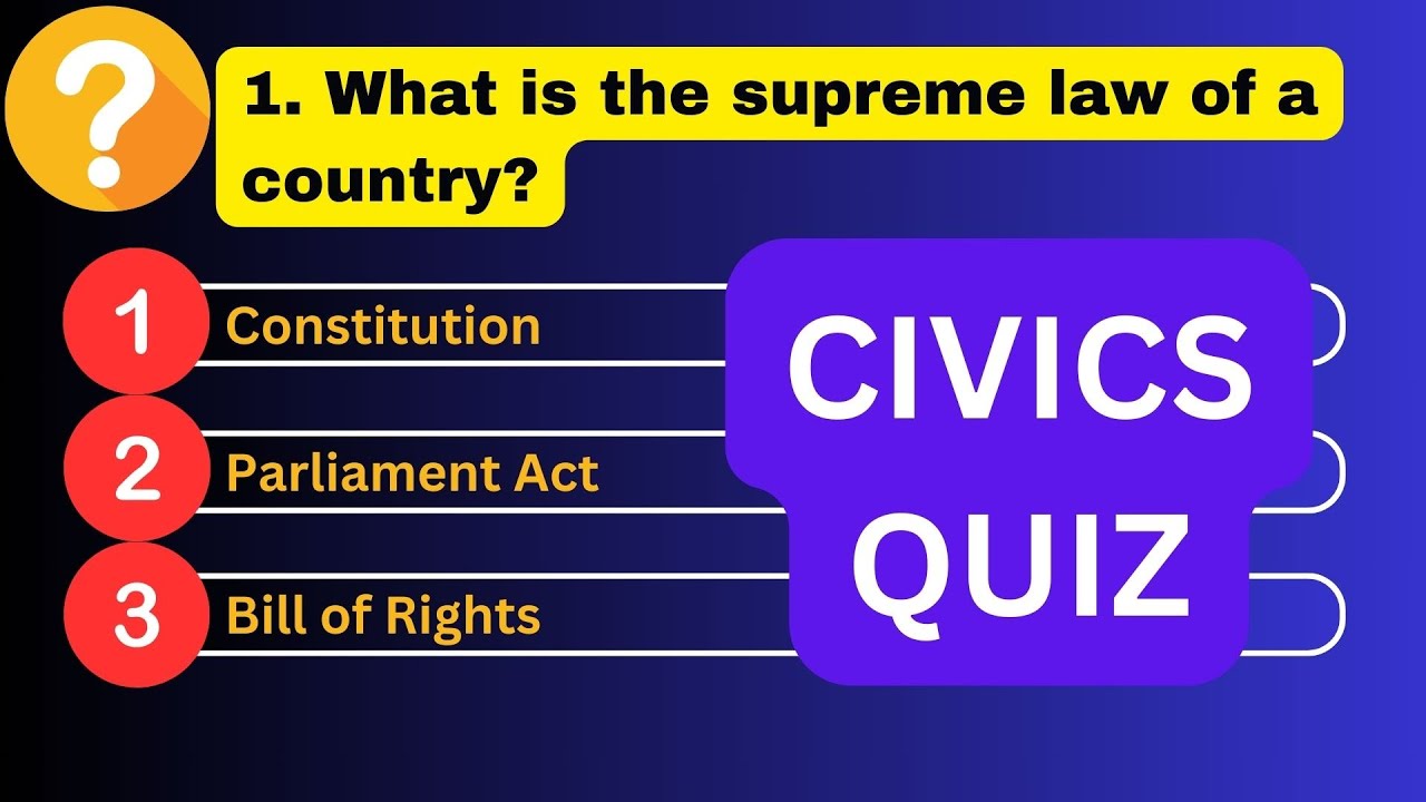 🏛️ Civics Quiz – Test Your Knowledge of Government & Citizenship! 🗳️