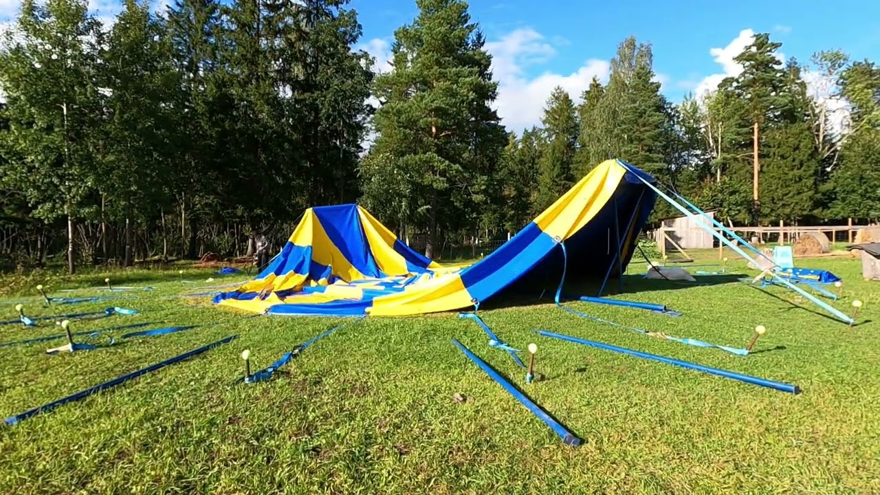 How to set up a small circus tent