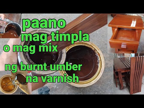 PAANO MAG TIMPLA O MAG MIX NG BURNT UMBER VARNISH