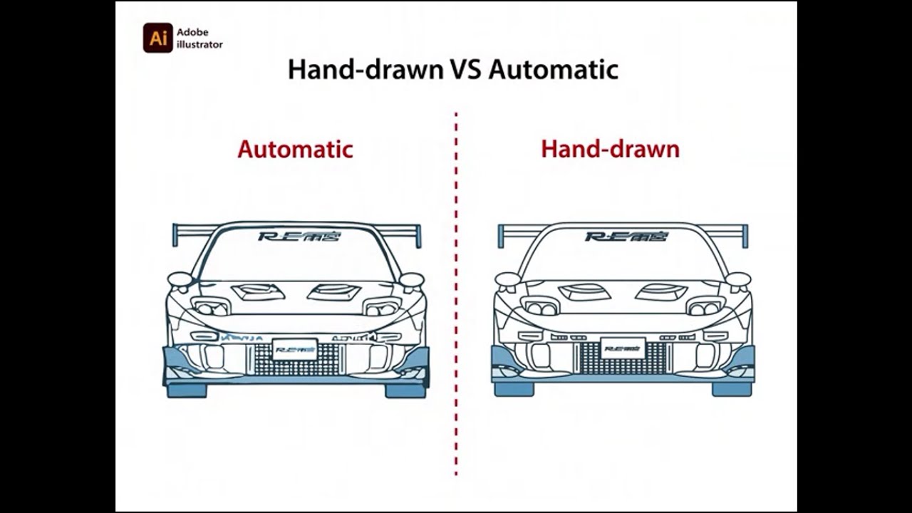 The difference between hand drawn vectorization and automatic vectorization