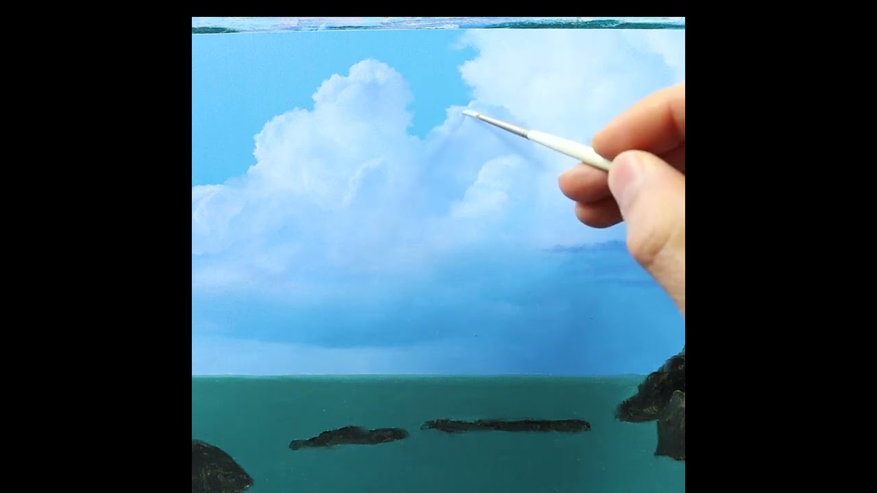 How to paint clouds - brennerfineart #Shorts