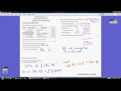 Edexcel Mathematics Level 1 - January 2016 Q1