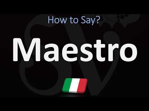 How to Pronounce Maestro? | Italian Pronunciation Guide