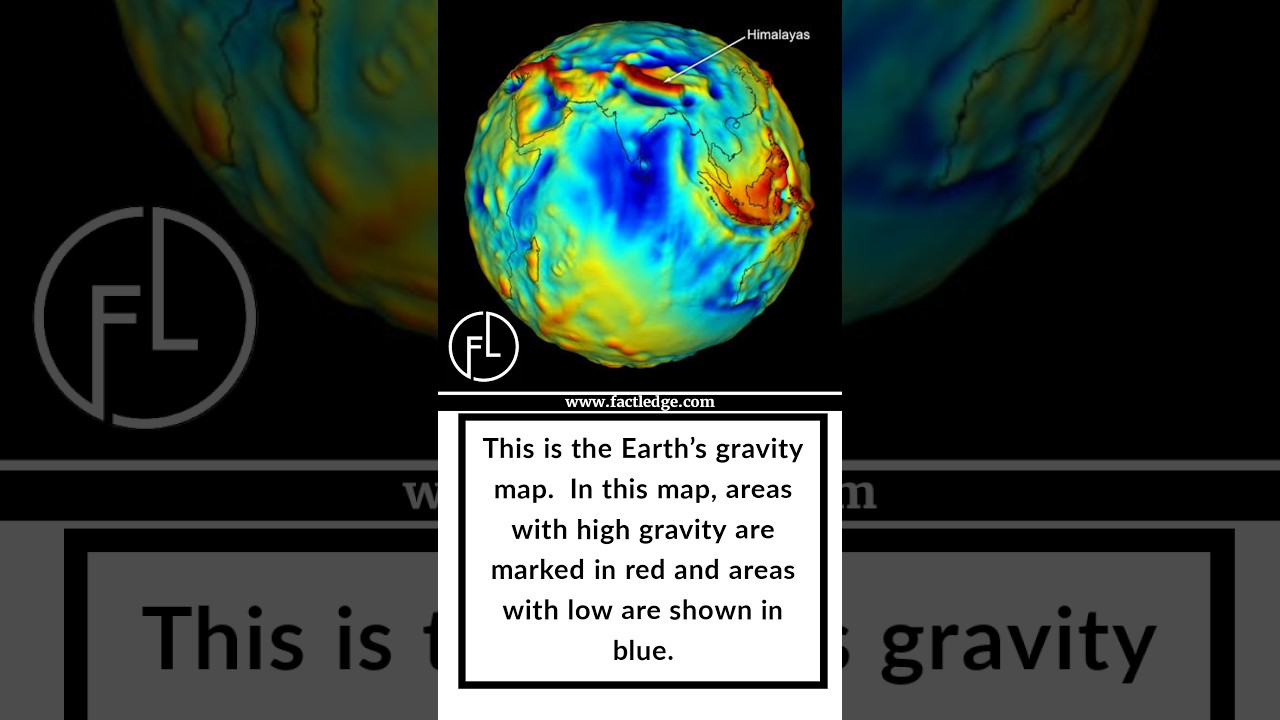 Gravity Map of Earth | Gravitational Map of Earth