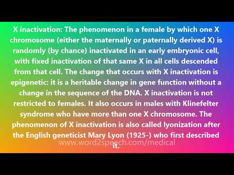 X inactivation - Medical Definition and Pronunciation